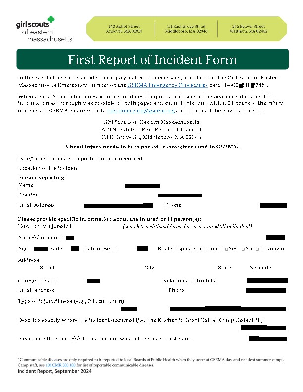 Forms and Documents | Girl Scouts of Eastern Massachusetts (GSEMA)